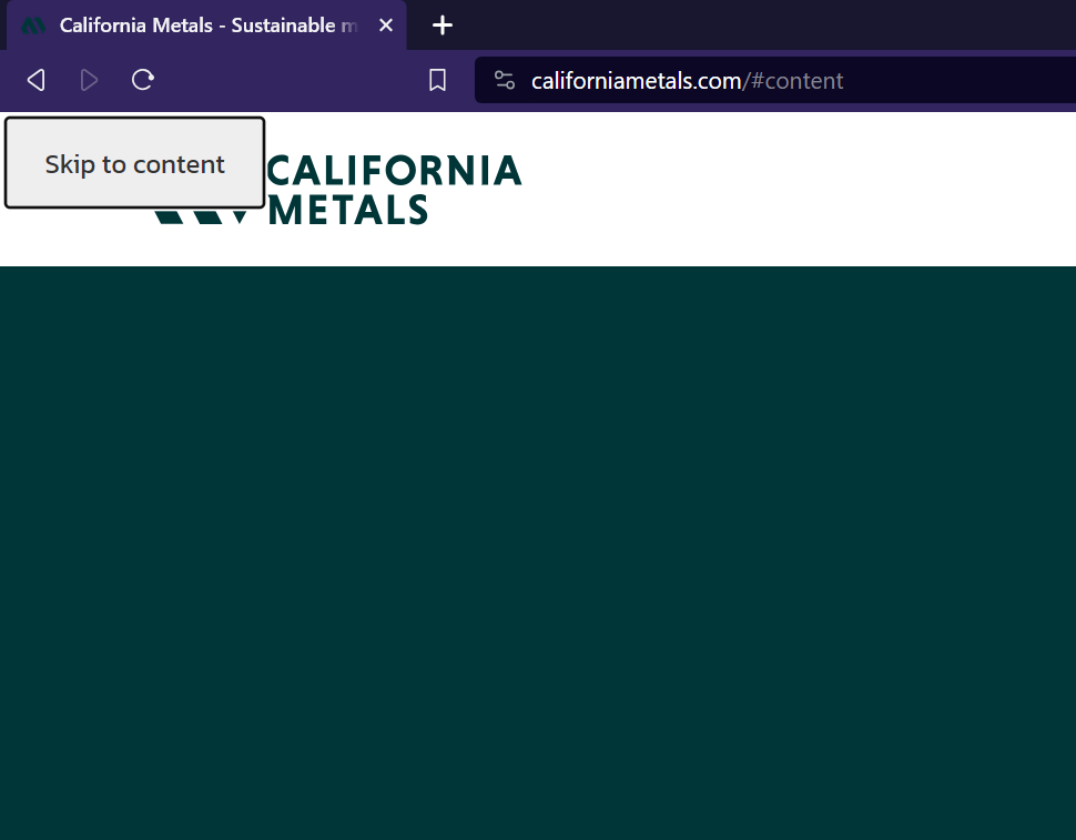 Skip to content error in WordPress Elementor